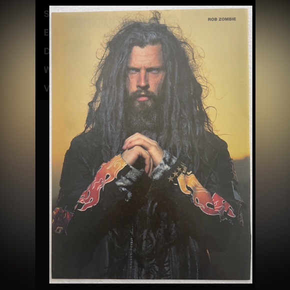Metal Edge | Art | Rob Zombie Pinup With Colorful Sleeves | Poshmark